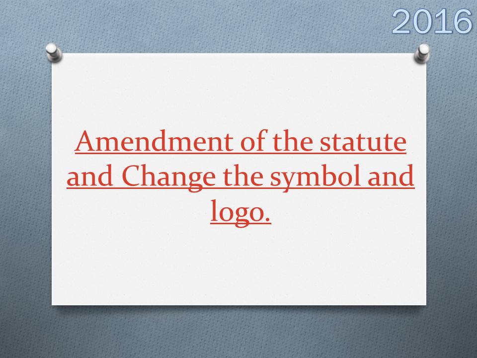 » Amendment of the statute and Change the symbol and logo. - QIC